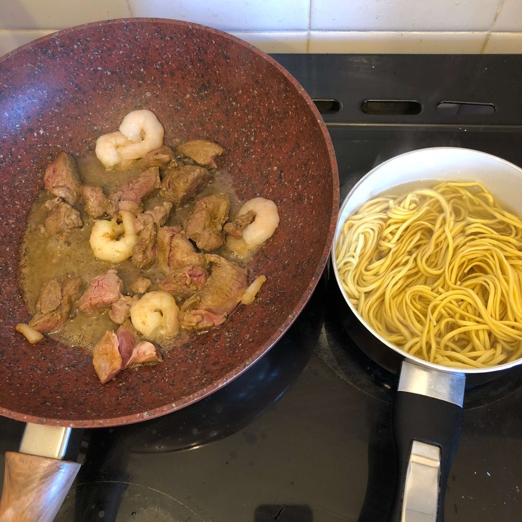 Nate's Spicy Lamb & Prawn Noodles Recipe - Nate's Food